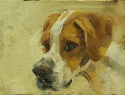 Christopher Greco: Brody - English Pointer, Oil Painting, Daily Painting