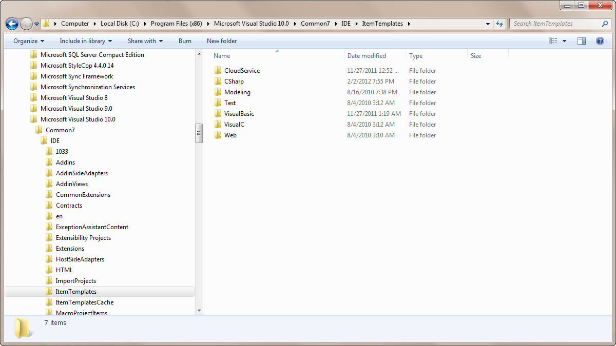 Visual Studio Project Folder Structure - Design Talk