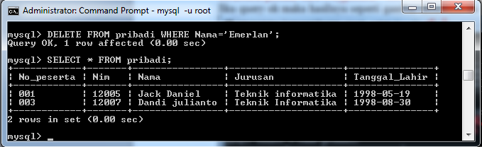 Cara memperbaharui data dan menghapus data pada tabel database mysql ... Cara memperbaharui data dan menghapus data pada tabel database mysql ...