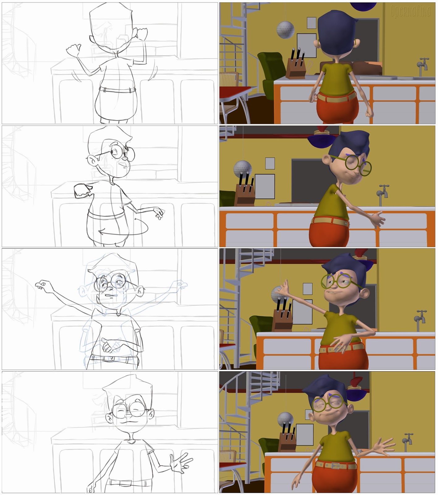 Opernafina: (WIP) - Storyboard vs Blocking animation