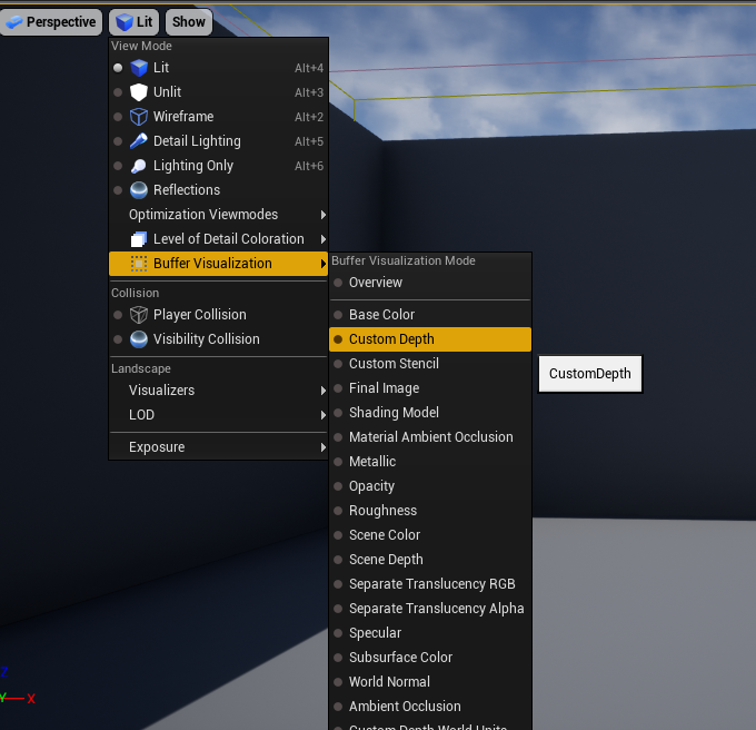 Partial Post-Process Effect Application in UE4