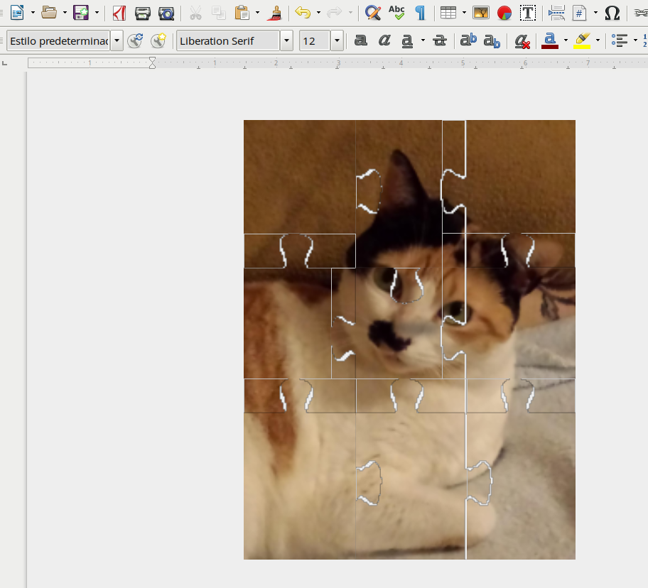 Cotidiana Place: Puzle (puzzle) con GIMP y Writer, y mucho más