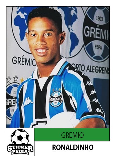 RONALDINHO- CAREER THROUGH FOOTBALL STICKERS