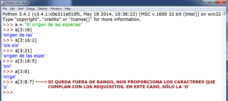 APRENDER A PROGRAMAR CON PYTHON: STRINGS