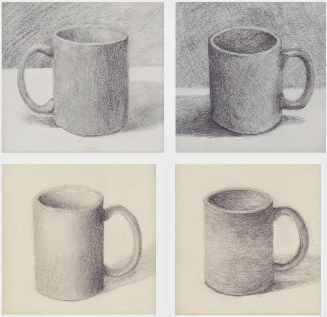 The Rolling Artroom: Mug Drawings - 2nd Semester - Drawing Class
