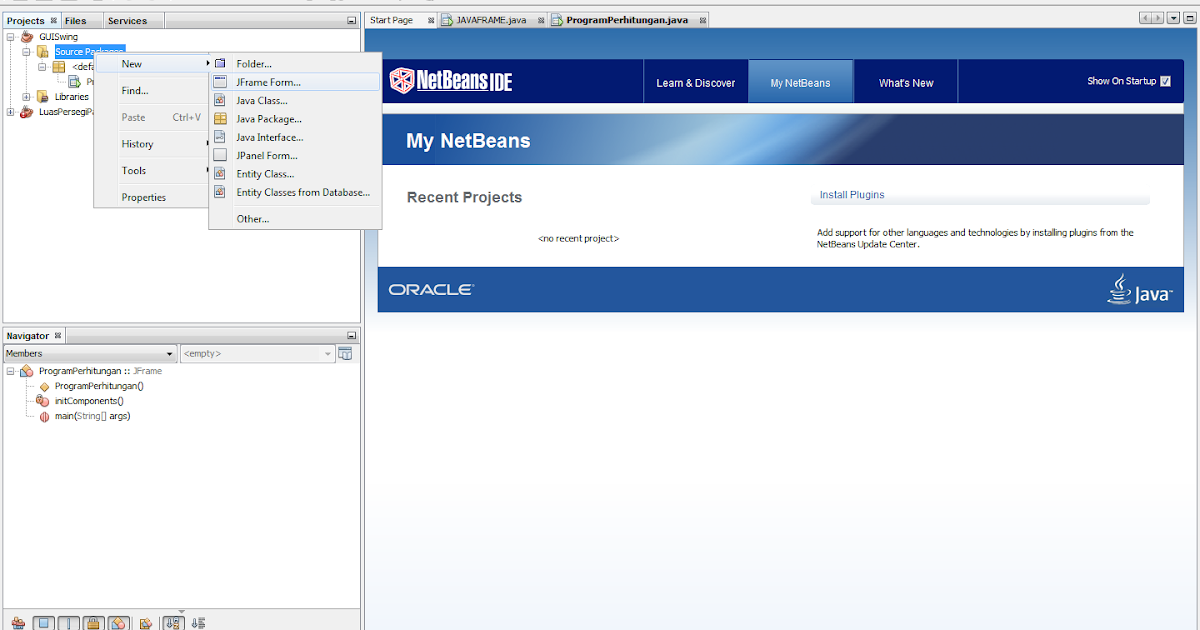 Membuat Program Menghitung Dengan Java - GUI SWING