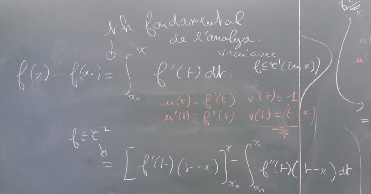 La math-à-outils: Formule de Taylor avec reste intégral
