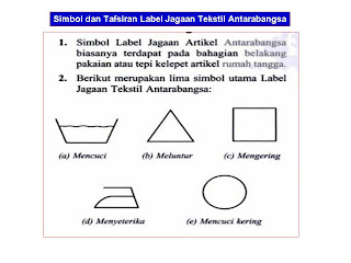KHB - ERT: SIMBOL DAN TAFSIRAN LABEL JAGAAN TEKSTIL ANTARABANGSA