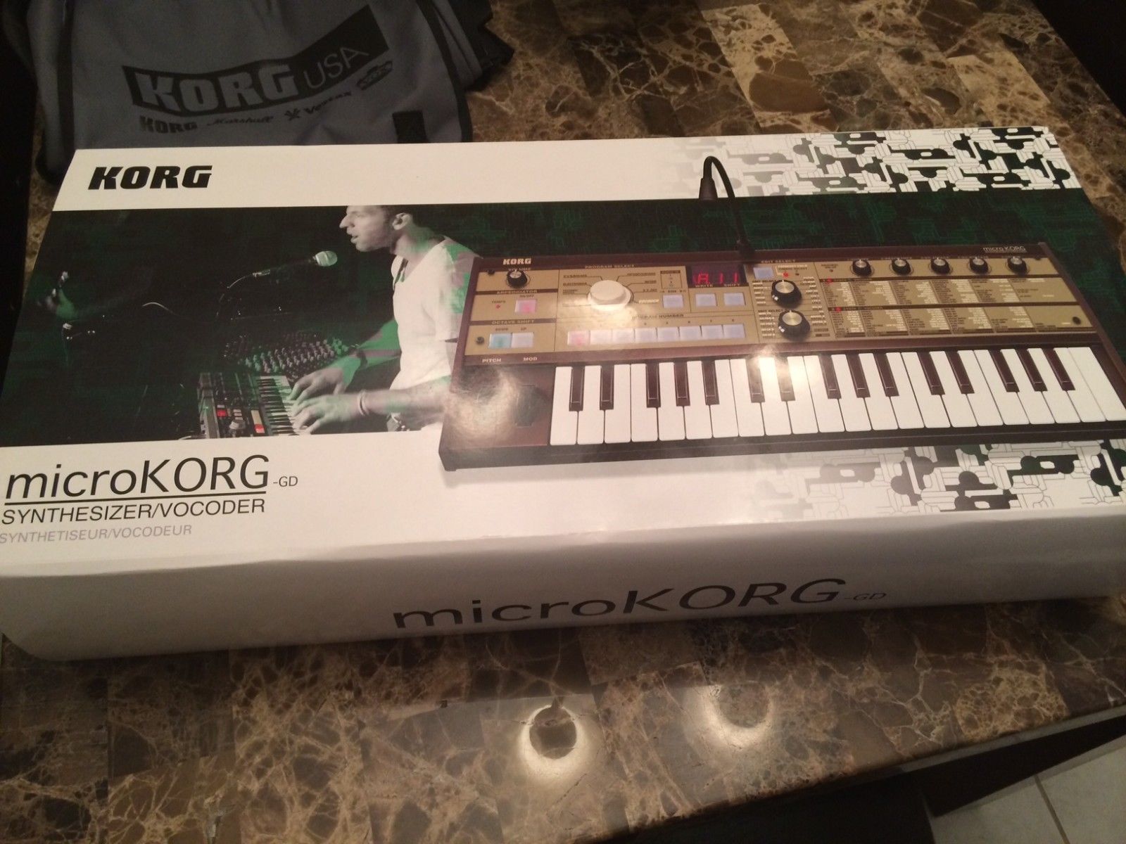 MATRIXSYNTH: Black & Gold KORG MicroKorg with Original Box