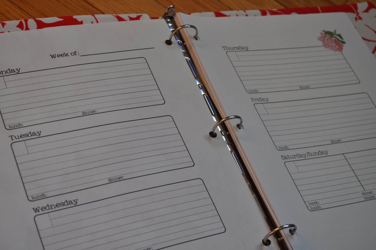 Happiness Is Homemade: Daily Schedule Binder