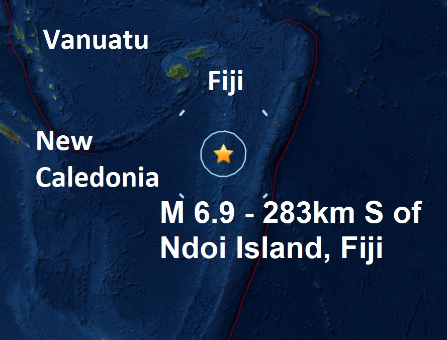 The Big Wobble : A magnitude 6.9 - 283km S of Ndoi Island, Fiji is the ...