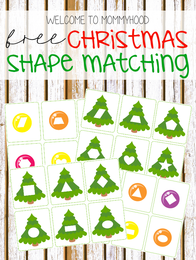 Toddler Christmas Shape Matching Printables | Welcome to Mommyhood ...