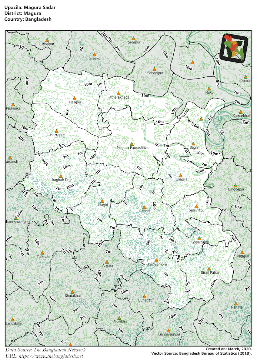 Mouza & Land Use Maps of Magura Sadar Upazila, Magura, Bangladesh ...