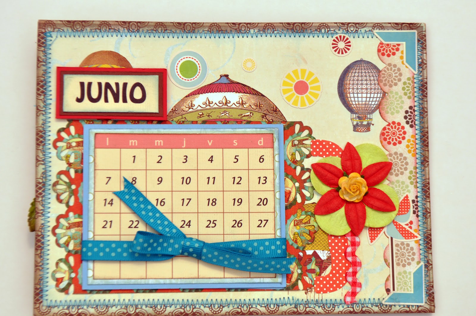 El cajón del scrap: Calendario scrapbook - Junio
