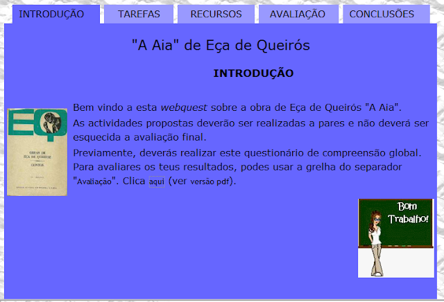 Entrelinhas: A Aia , Eça de Queirós - Webquests