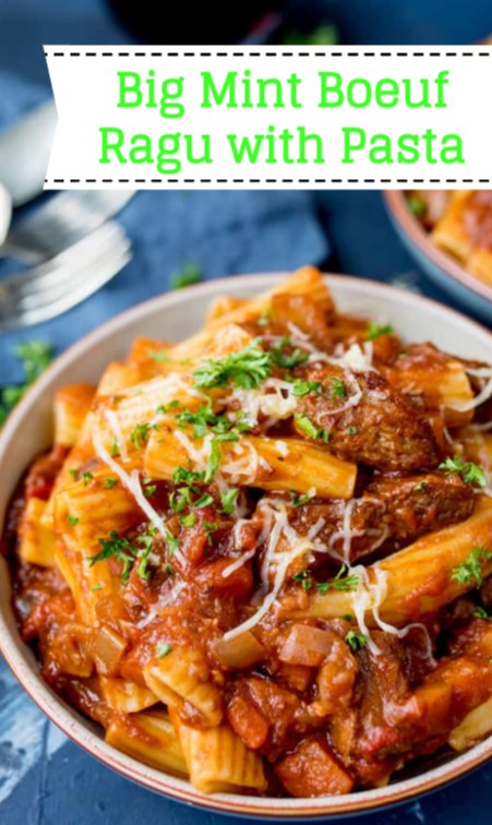 Big Mint Boeuf Ragu with Pasta | Nova Tasty Recipes