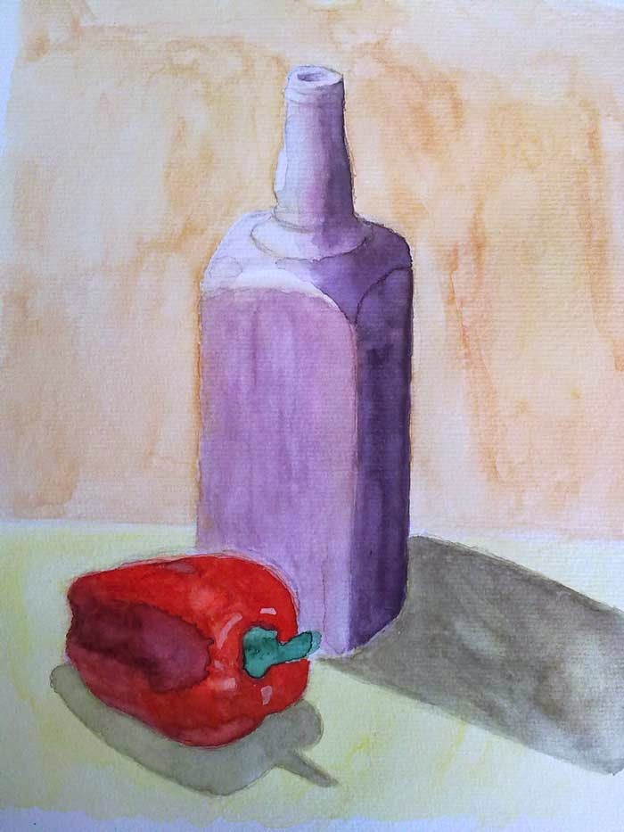 Estudio de Arte Orzán: Bodegón pintado con acuarela