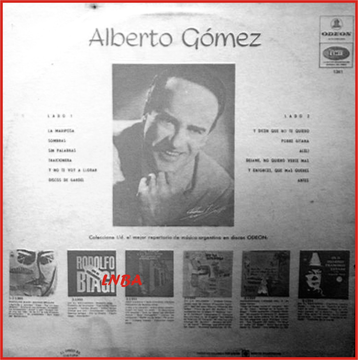 La nova Botica del Aleman.: Tango - Alberto Gómez - En el recuerdo