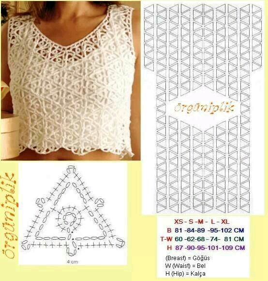 Ponteando: Cropped de croche com gráfico