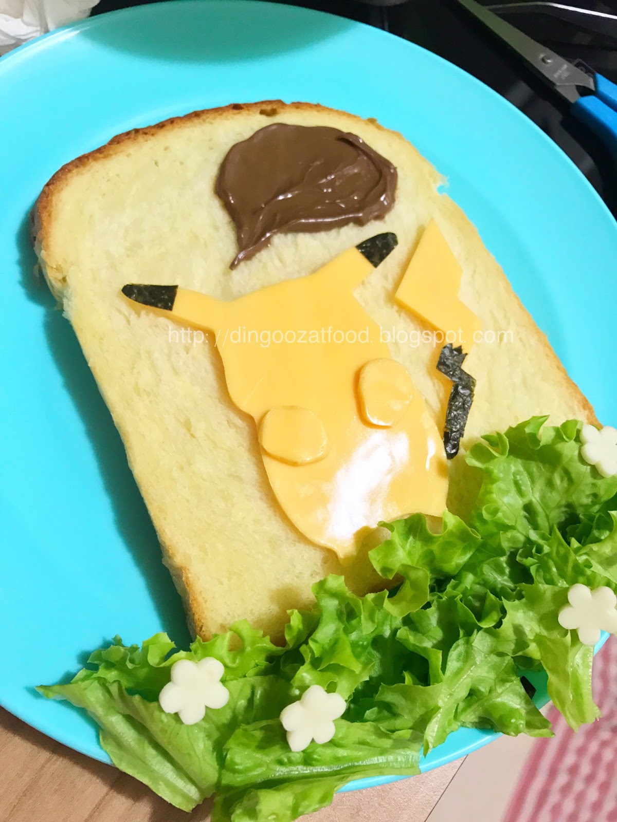 Miki's Food Archives : Pikachu Breakfast Cheese Sandwich 皮卡丘芝士吐司