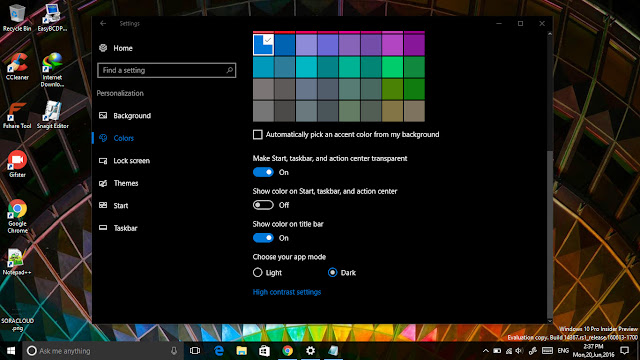 Kích hoạt colored title bars cho Universal apps trong Windows 10 ...