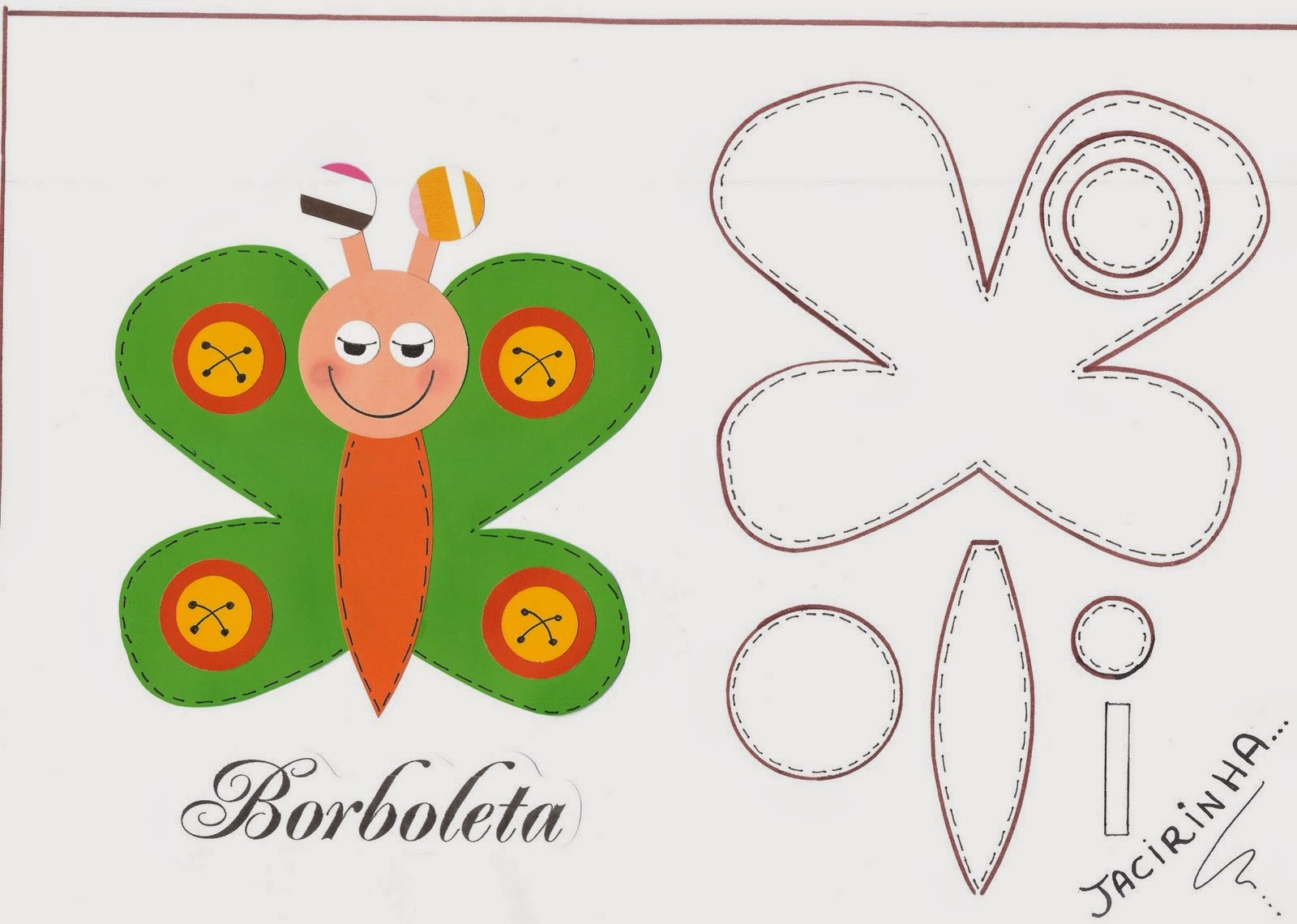 Molde de borboleta em EVA - ESPAÇO EDUCAR