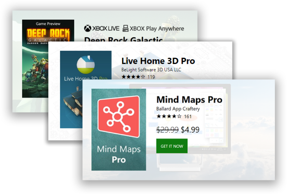 Nuovo badge Web Microsoft per giochi e app da Store