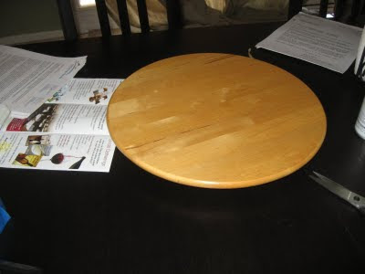 a kitchen table for two: Lazy Susan makeover & chevron stipe tutorial