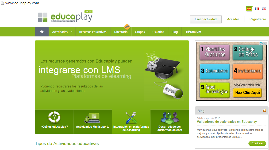 CREATIC - HERRAMIENTAS TIC PARA DOCENTES: Educaplay