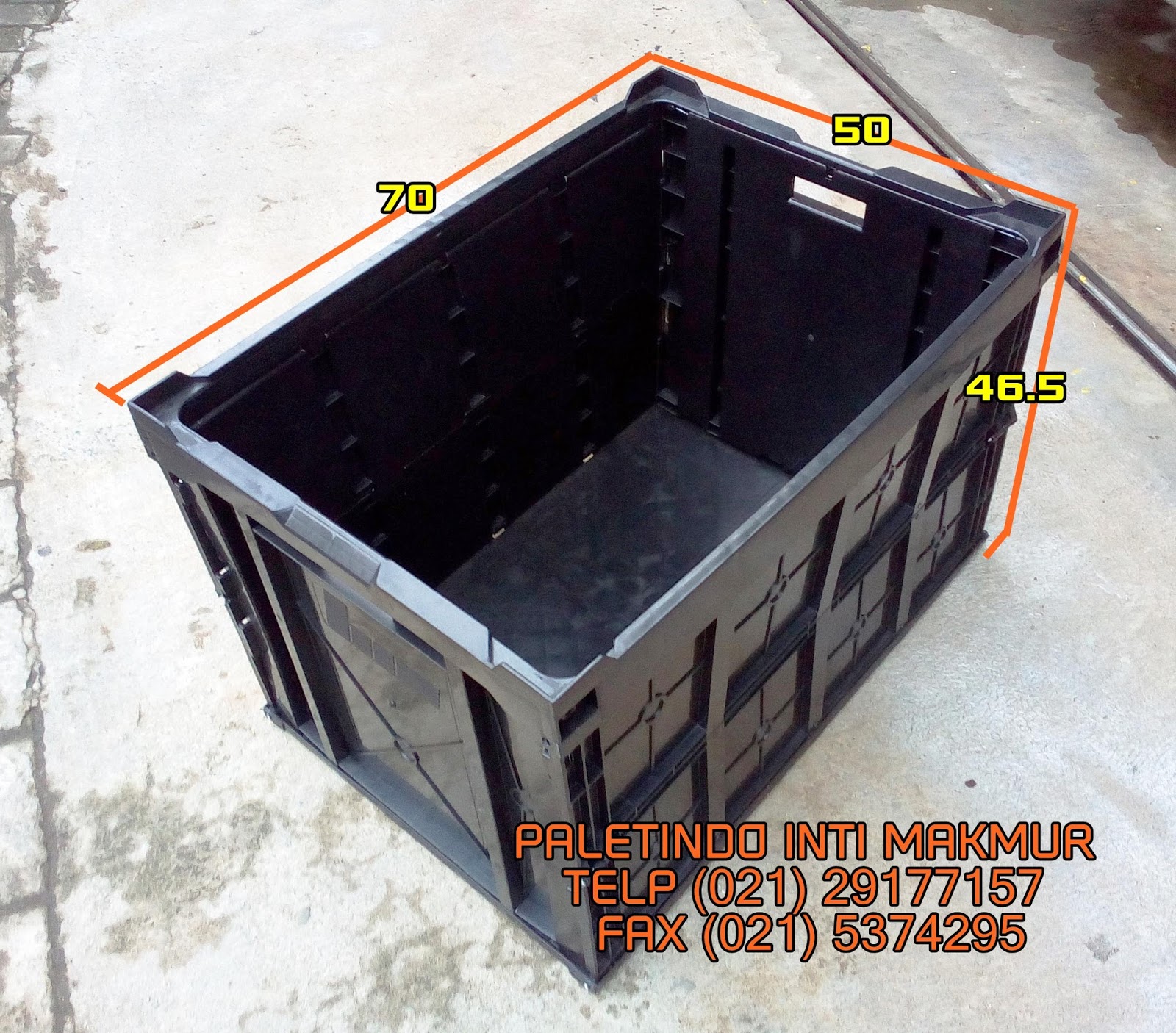 CV. PALETINDO INTI MAKMUR : [NEW] CONTAINER PLASTIK LIPAT 70 X 50 X 46.5 CM