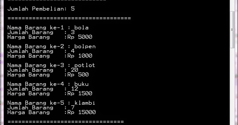 System program kasir - hohpalee