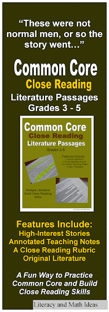 Literacy & Math Ideas: Common Core Close Reading Literature Passages ...