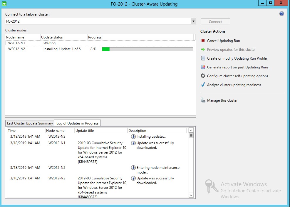 Cluster Aware Update (CAU): Remote Updating Mode - Configuration for ...