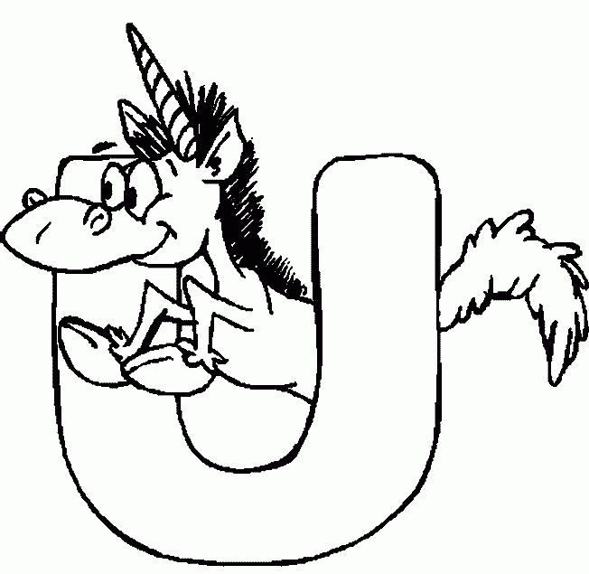 Aprende Brincando: Aprender o Alfabeto - Pintar a letra U