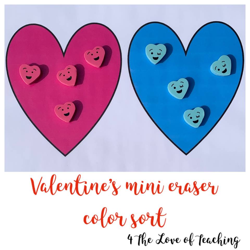 Valentine's Toddler Math Activity - For the Love of Teaching