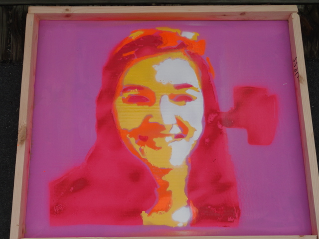 Art of Apex High School: Multi Colored Self Portrait Stencils