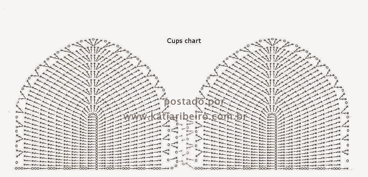 Cropped top crochê com gráfico - Katia Ribeiro Crochê Moda e Decoração