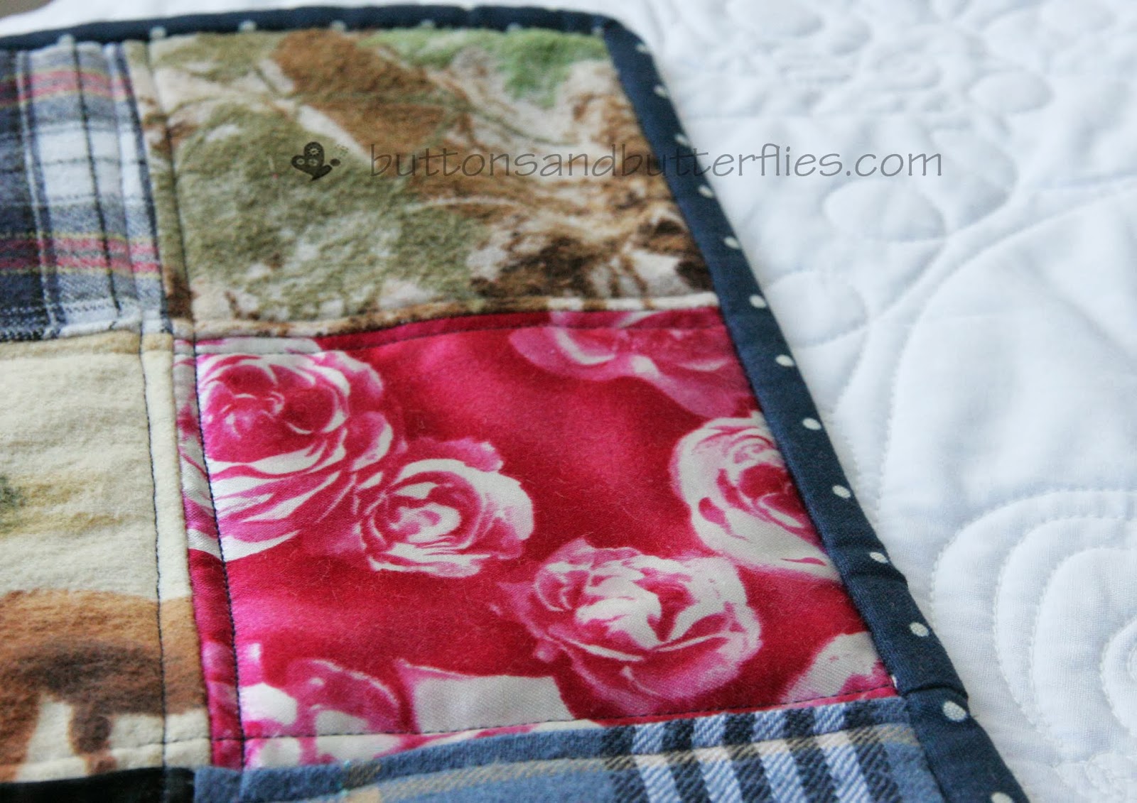 Buttons and Butterflies: Memory Doll Quilt