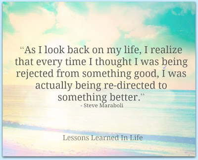 As i look back on my life, I realize that every time i thought i was ...
