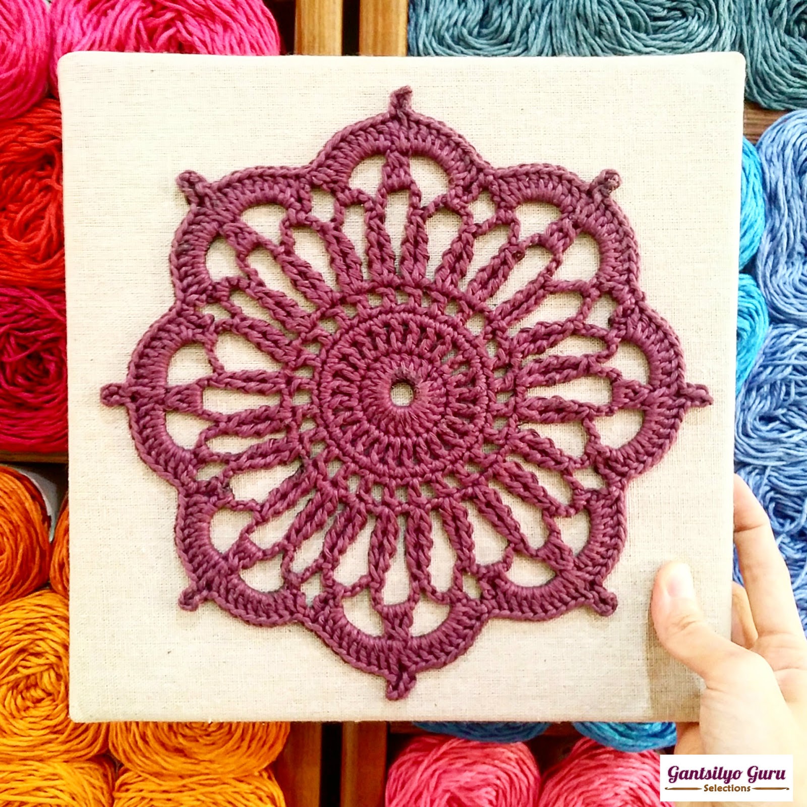 Gantsilyo Guru: Holiday Headstart 1: Motif on Fabric Board