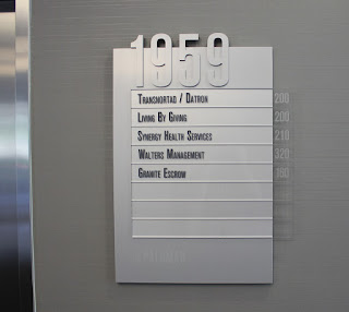 Signage - Office Building Directory Signs - Build Information Center