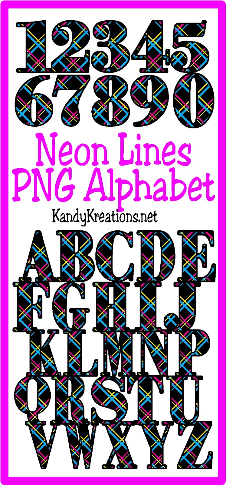 DIY Party Mom: Neon Lines 80s Alphabet