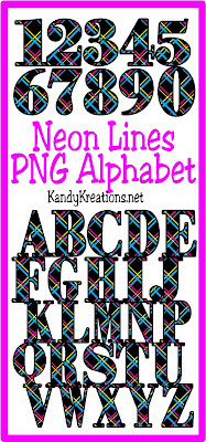 DIY Party Mom: Neon Lines 80s Alphabet
