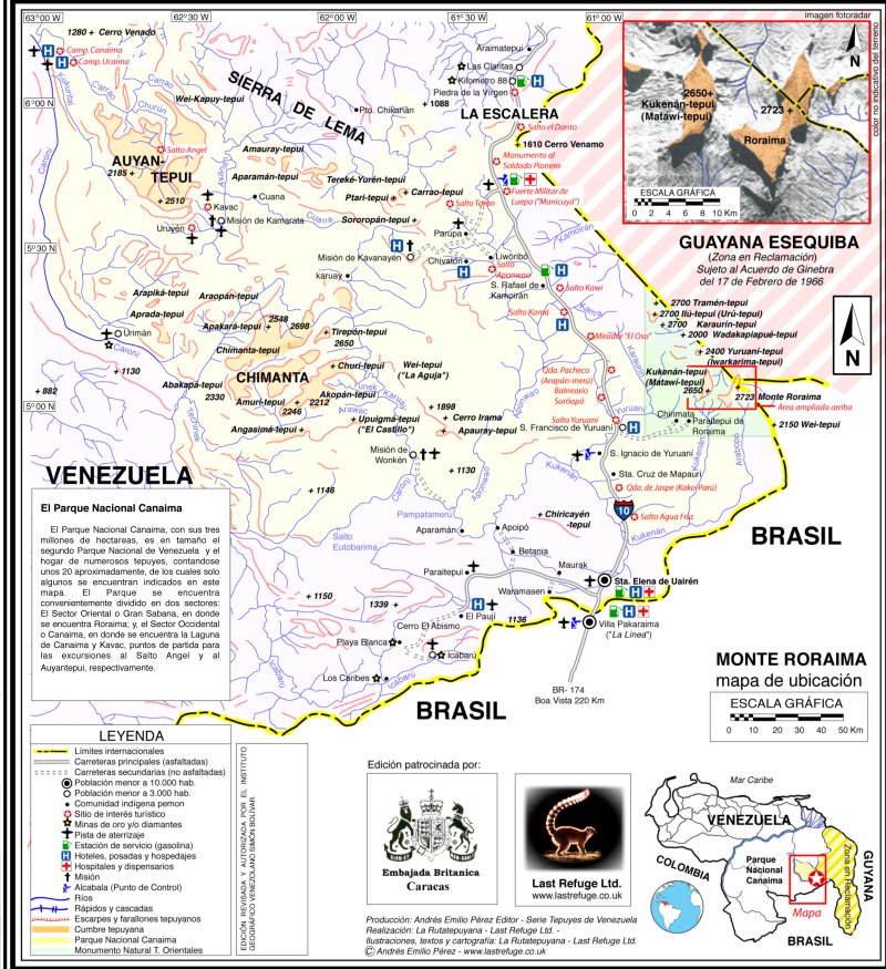B&P_desde_Guayana: MAPA DE CANAIMA, ACTUALIZADO 2018