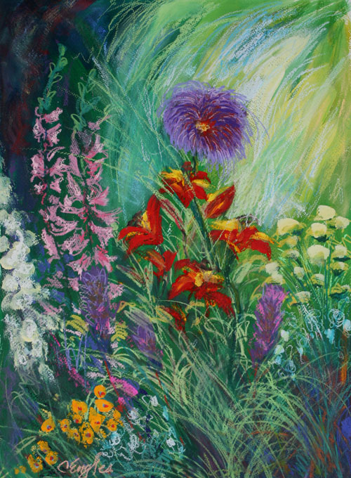Carol Engles Art: Dream Garden Two, abstract garden painting by Carol ...
