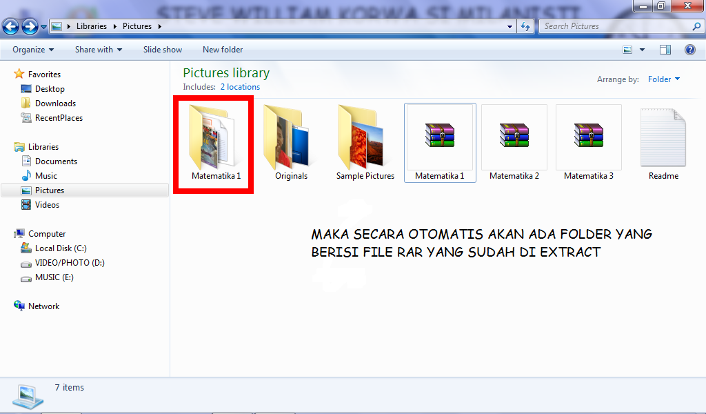 Cara Menggabungkan File WinRar Menjadi Satu Folder - STEVE WILLIAM KORWA