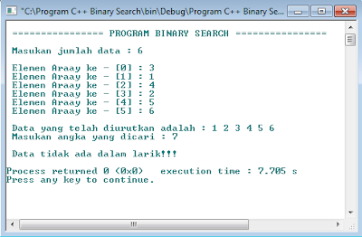 Contoh Program Binary Search Dalam C++ | Nadym Fatwa Blog's