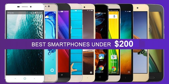 Best 10 Smartphones Under $200 - August 2017