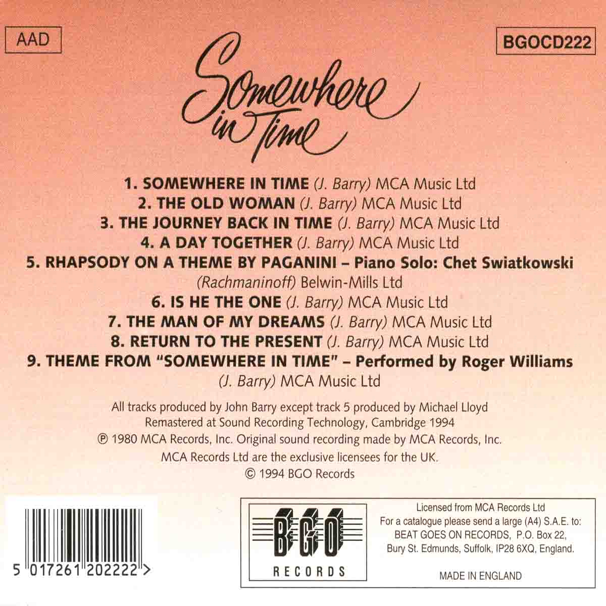 LA PLAYA MUSIC - OLDIES: JOHN BARRY - EM ALGUM LUGAR DO PASSADO ...