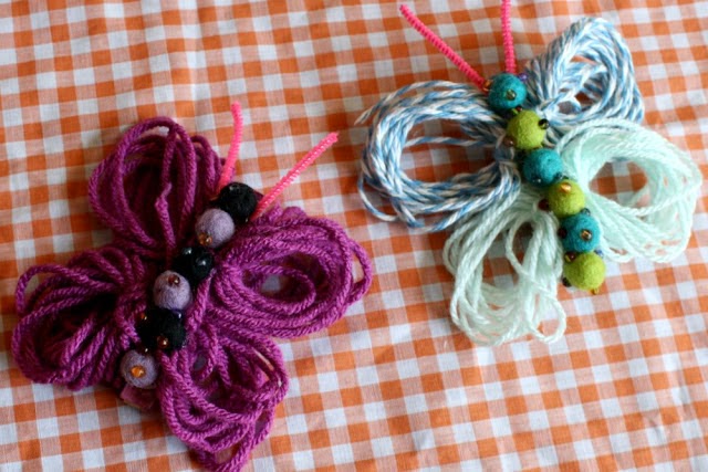 Yarn Butterfly Project | Munchkins and Mayhem